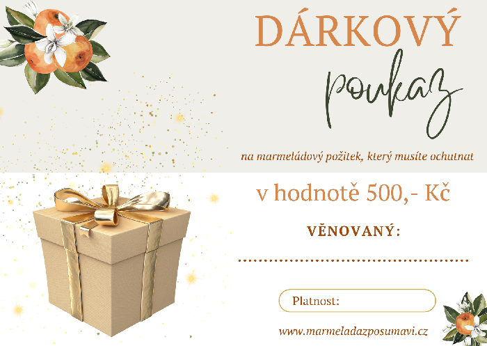Dárkový poukaz 500,- Kč